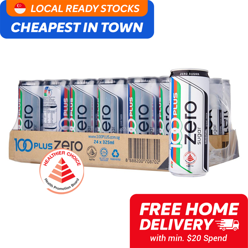 Buy 100 Plus Zero Sugar 24 Cans (325ml) [Min. 4 Months Expiry] on ezbuy SG
