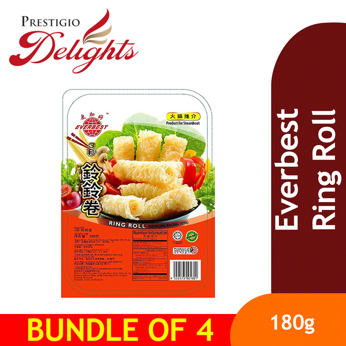 Buy Everbest Ring Roll ( No.1 Item for Steamboat) Bundle of 4 on ezbuy SG