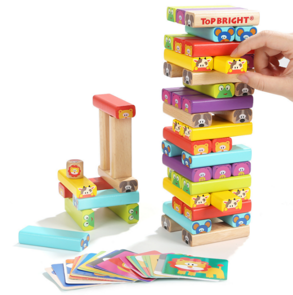Buy Jenga puzzle toy building blocks for children parent-child ...