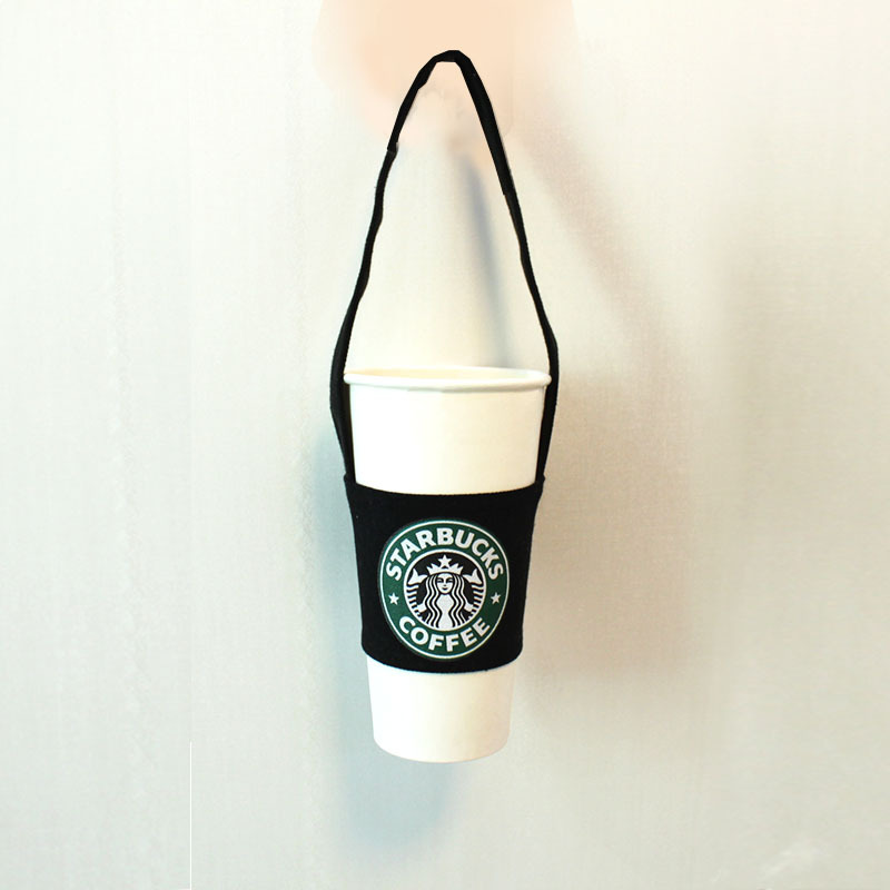 Buy Starbucks coffee cup bag canvas eco-friendly cup set beverage milk ...