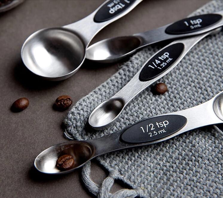 Buy 5-piece set of 304 stainless steel double-headed spoon baking tools ...