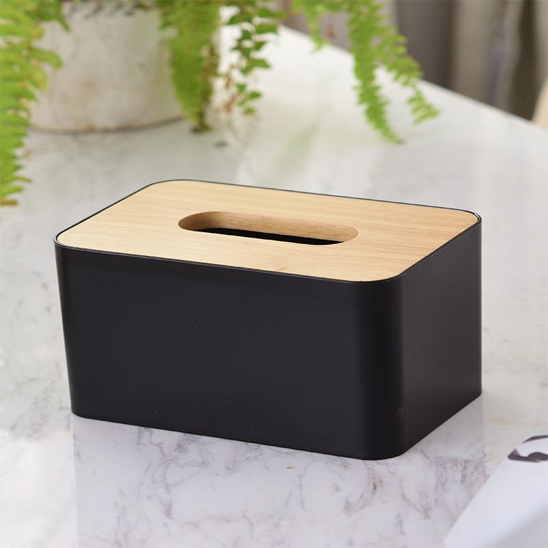 Buy japanese simple wooden cover paper towel box solid wood carton ...
