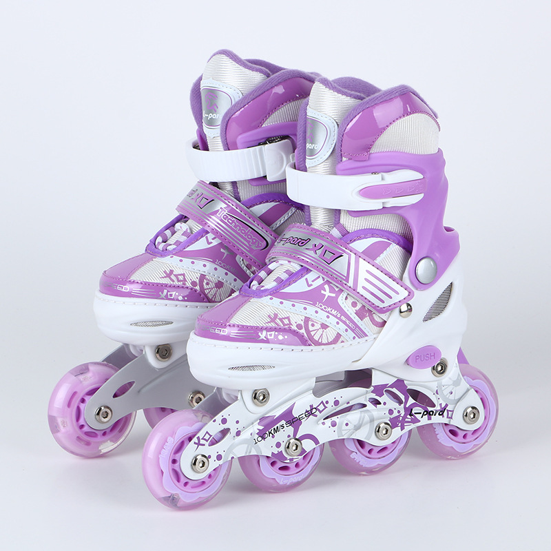 Buy Children's skates full set of men and women straight skating shoes ...