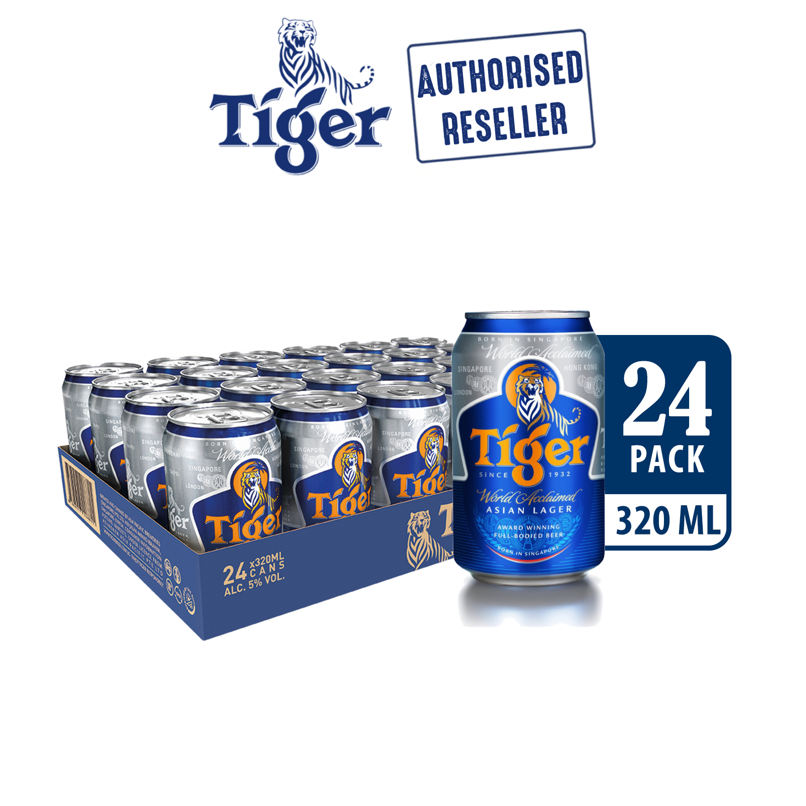 Buy Tiger Beer 320ml x 24 Cans on ezbuy SG