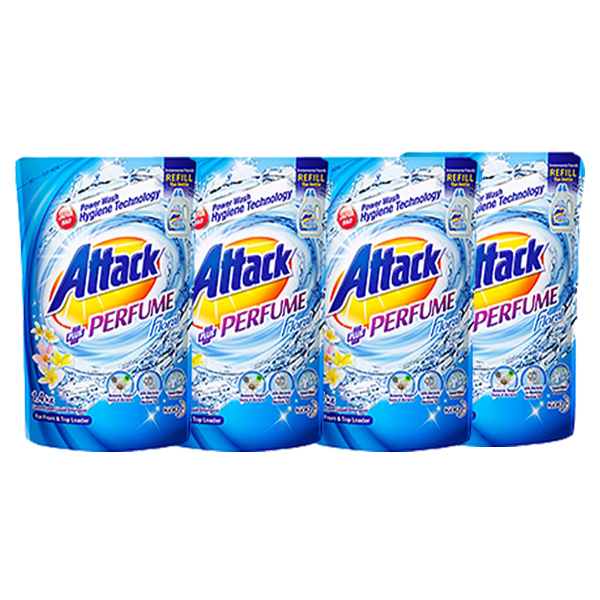 Buy [Bundle of 4] Attack Liquid Detergent Refill 1.4kg/1.6kg - Plus ...