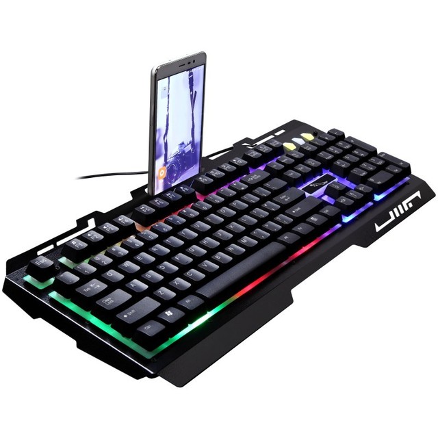 Buy Chasing Light leopard G700 Glow wired keyboard Metal Office USB ...