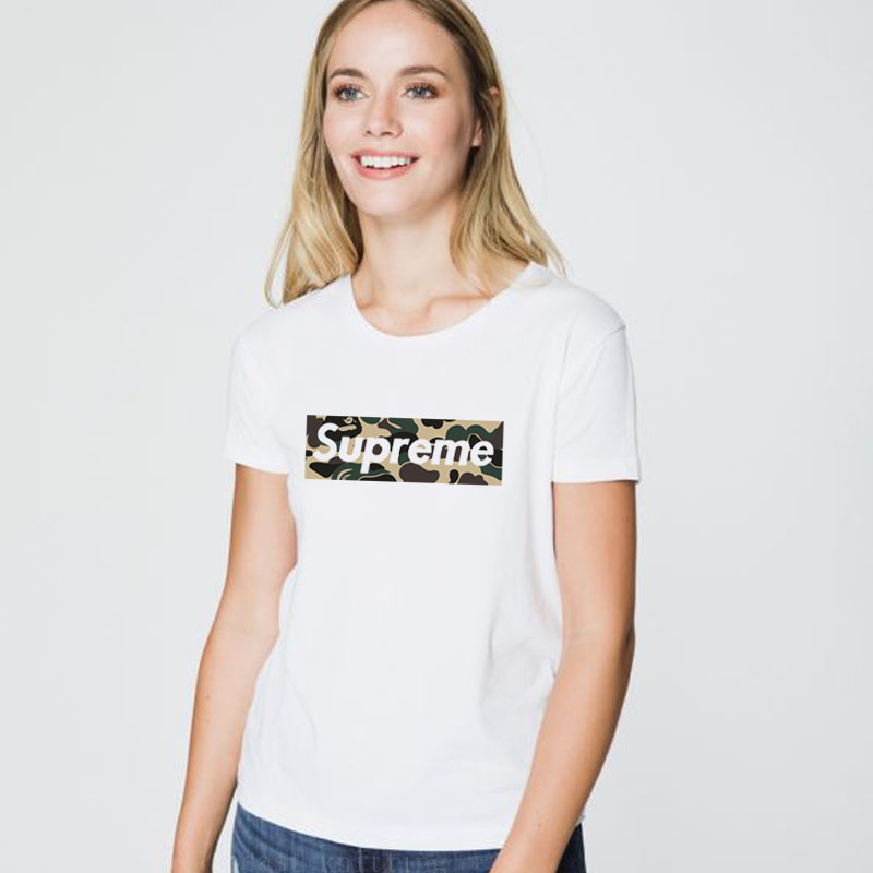 Buy Supreme Popular logo Women's T-shirts Ladies Unisex Casual Letter ...