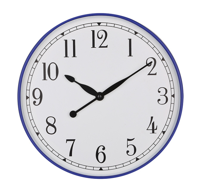Buy European creative 12-inch clock round digital quartz wall clock ...