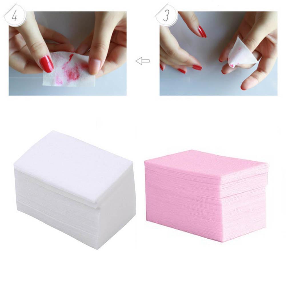 Buy 300pcs Pure Cotton Nail Wipes Wraps Bath Manicure Gel Ready stock ...