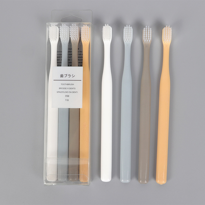 Buy Adult soft-haired toothbrush Japanese plain-colored small head ...