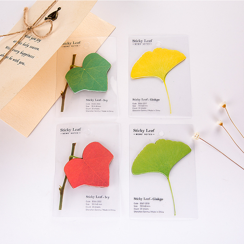 Buy STAPRO 4pcs/ Creative simulation of leaf post-it notes, ivy and ...