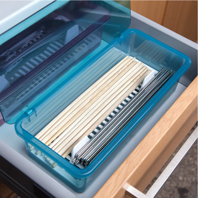 Buy Kitchen Utensils Storage Box Dust-Proof Chopsticks Knife Fork Spoon ...