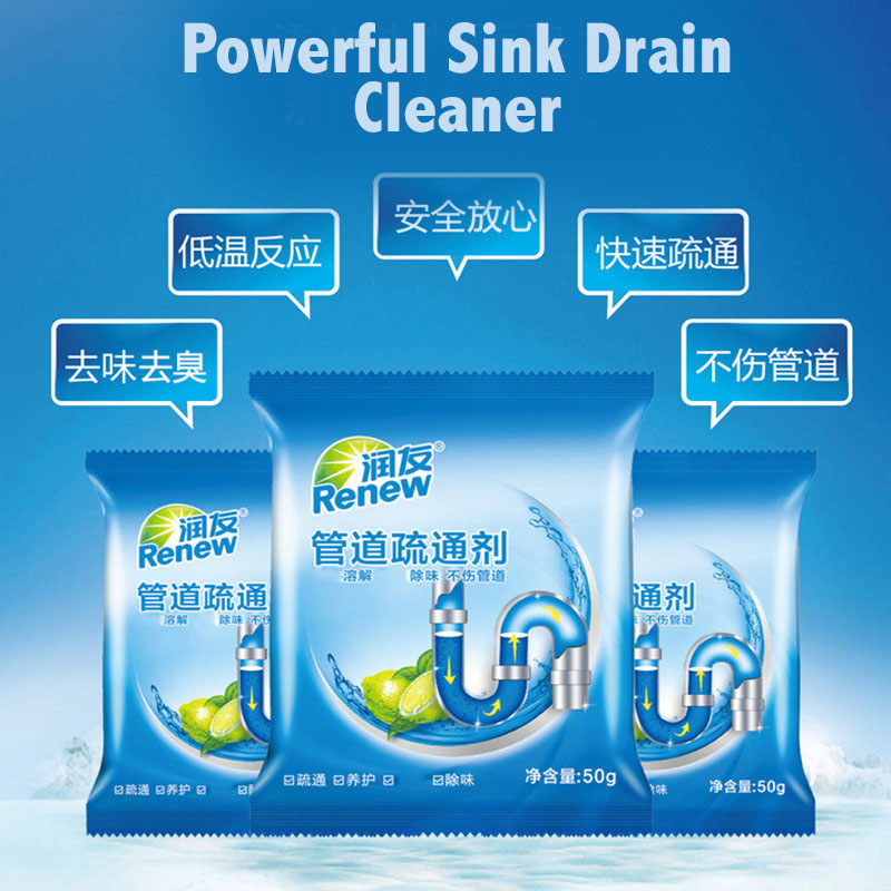 Buy (Bundle of 10) Pipe Dredging Powder 50g x 10 - Powerful Sink Drain ...