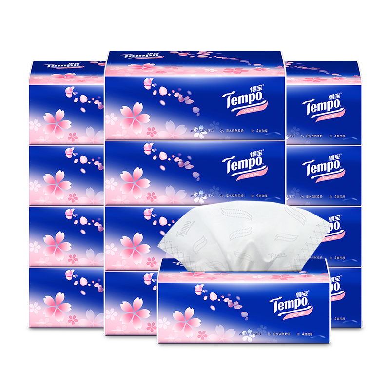 Buy Tempo Sakura Tissue Paper 4 Ply 90 Sheets x 12 Packs on ezbuy SG