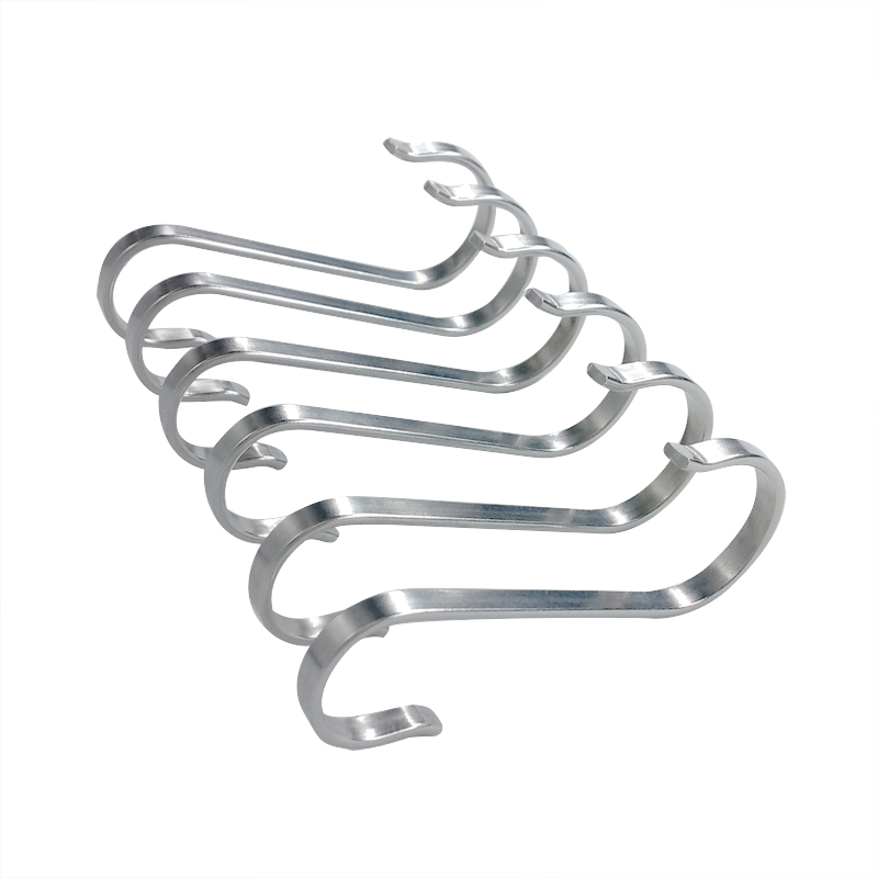Buy MEYA HOME Stainless Steel Metal S Hook - Flat 10 Pack Set Brushed ...