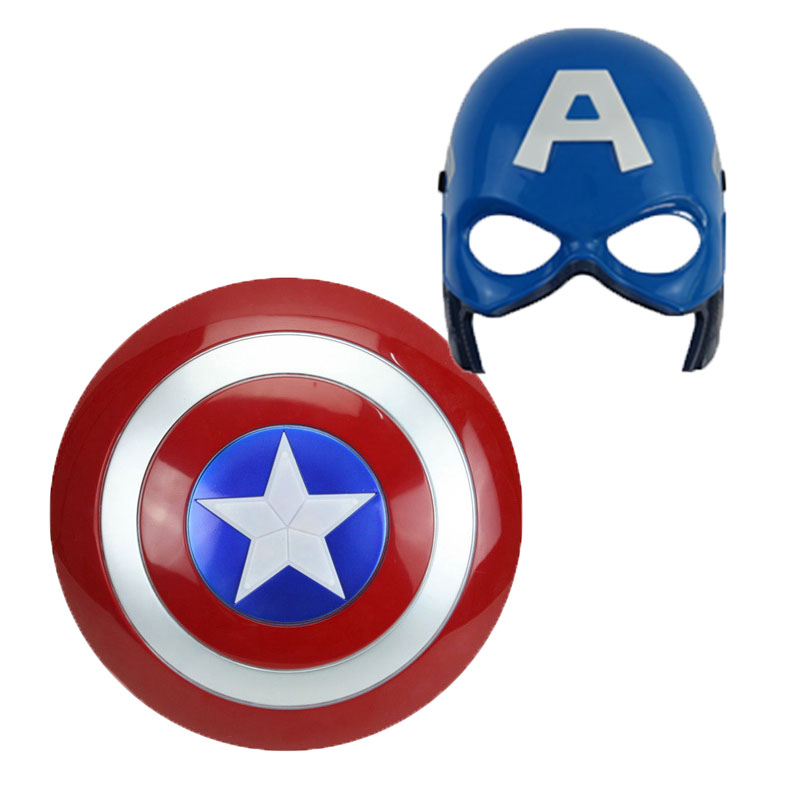 Buy Child Captain America's Shield Mask Sound Lightsaber Set Cos ...
