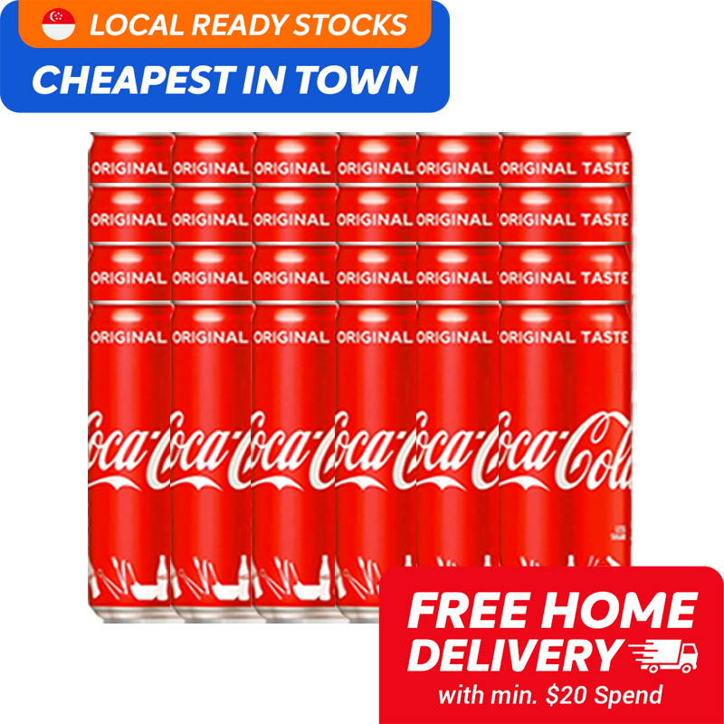 Buy Coca-Cola Coke Original (Less Sugar) 24 Cans (320ml) [Min. 6 Months ...