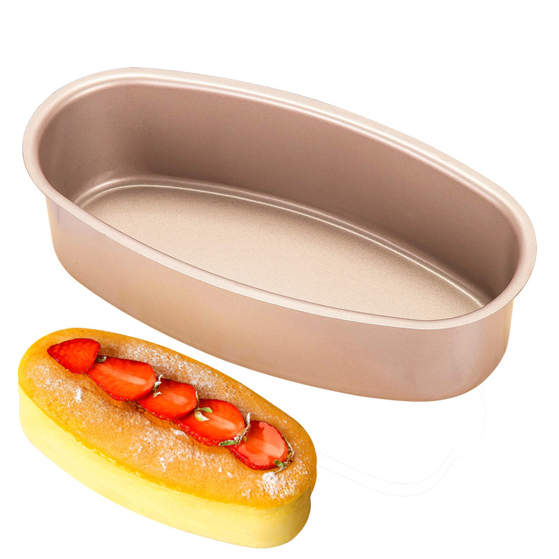 Buy Playlimit Baking mold oval gold light cheese Cake mould non-stick ...
